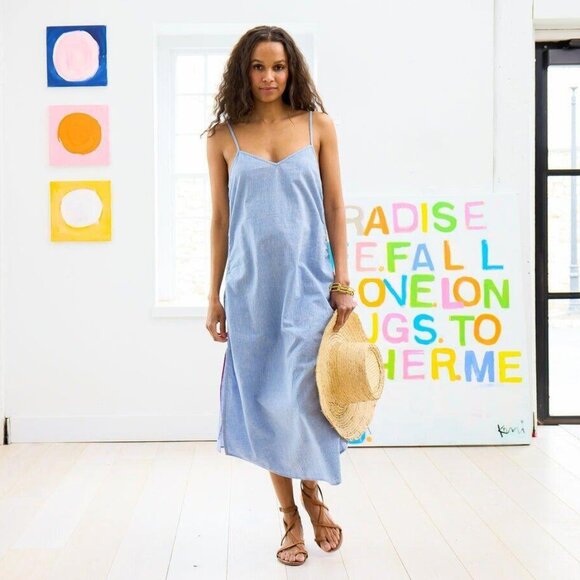 Kerri Rosenthal | Dresses | Kerri Rosenthal Sabine Linen Slip Midi ...